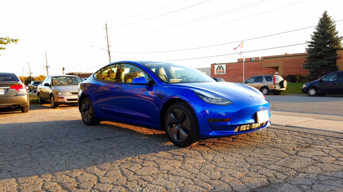 Tesla Model 3 Gloss Blue - Concept Wraps